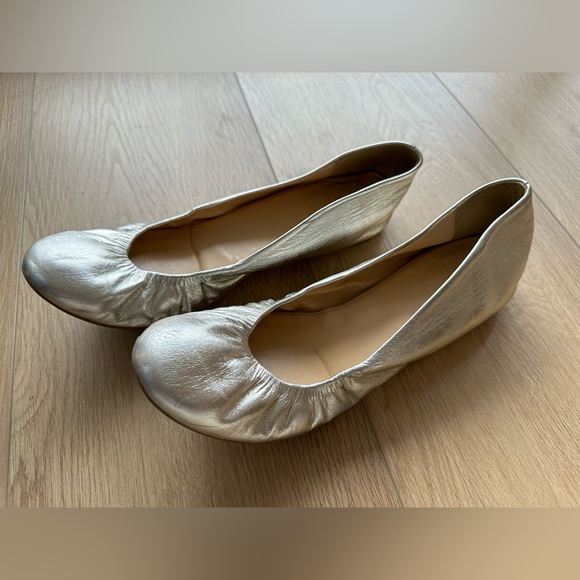 J. Crew | Shoes | J Crew Cece Metallic Gold Ballet Flats | Poshmark